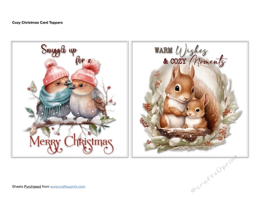 Cozy Christmas Card Toppers - CUP1266063_87117 | Craftsuprint