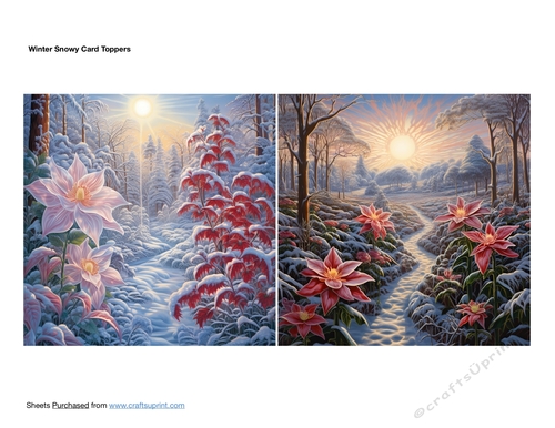 Winter Snowy Card Toppers - CUP1267355_87117 | Craftsuprint