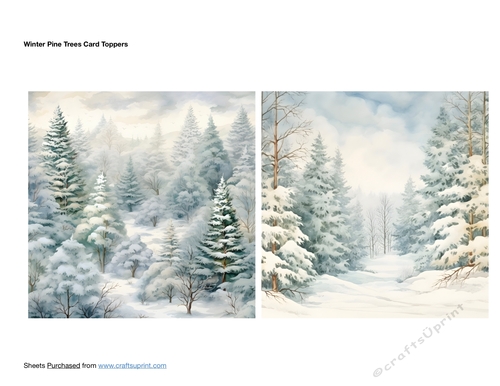 Winter Pine Trees Card Toppers - CUP1267979_87117 | Craftsuprint