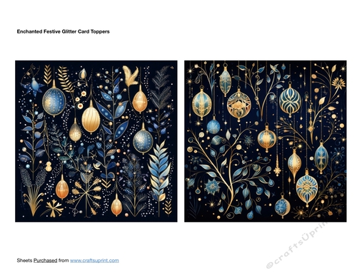 Enchanted Festive Glitter Card Toppers - CUP1268095_87117 | Craftsuprint