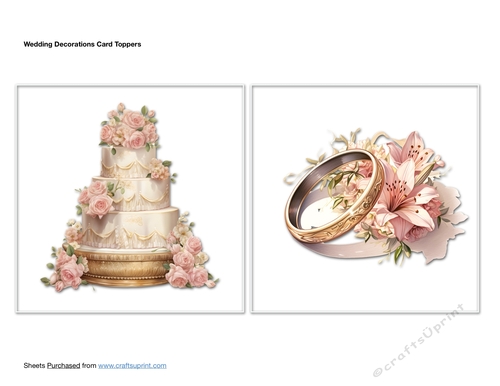 Wedding Decorations Card Toppers - CUP1269888_87117 | Craftsuprint