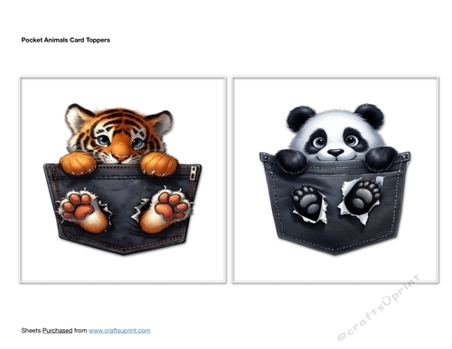 Pocket Animals Card Toppers - CUP1270839_87117 | Craftsuprint
