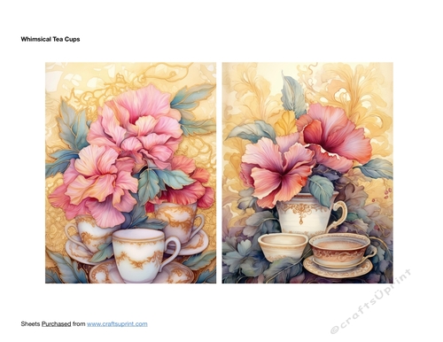 Whimsical Tea Cups - CUP1273421_87117 | Craftsuprint