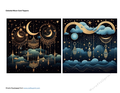 Celestial Moon Card Toppers - CUP1273755_87117 | Craftsuprint