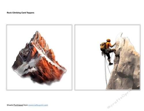 Rock Climbing Card Toppers - CUP1275196_87117 | Craftsuprint