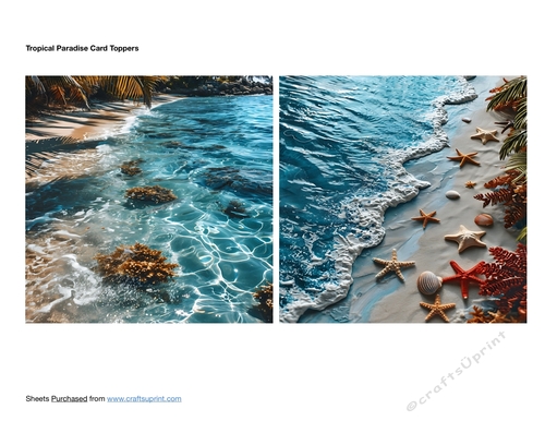 Tropical Paradise Card Toppers - CUP1276051_87117 | Craftsuprint