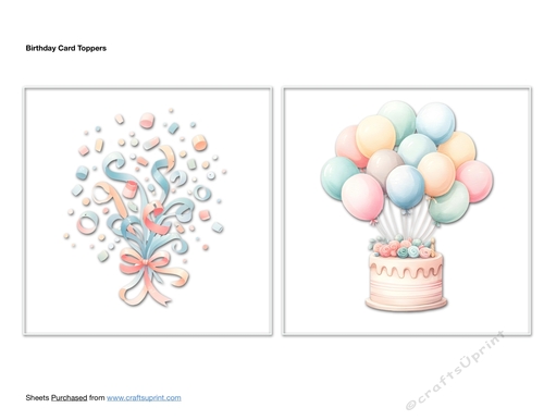 Birthday Card Toppers - CUP1278660_87117 | Craftsuprint