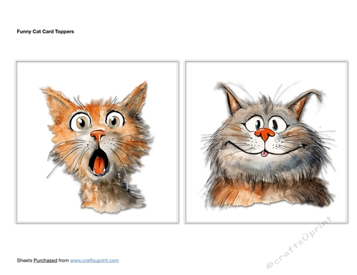 Funny Cats Card Toppers - CUP1278667_87117 | Craftsuprint