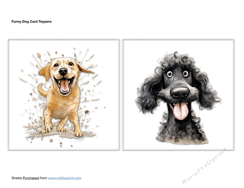 Funny Dogs Card Toppers - CUP1278670_87117 | Craftsuprint