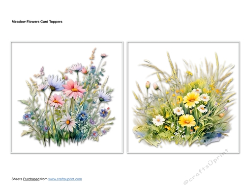 Meadow Flowers Card Toppers - CUP1279396_87117 | Craftsuprint