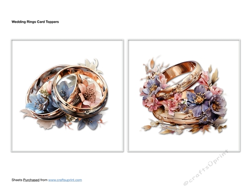 Wedding Ring Card Toppers - CUP1279402_87117 | Craftsuprint