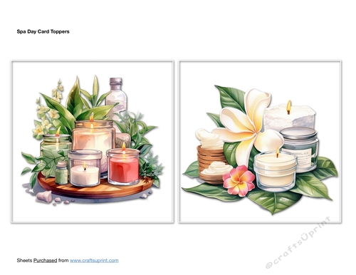 Spa Day Card Toppers - CUP1279700_87117 | Craftsuprint