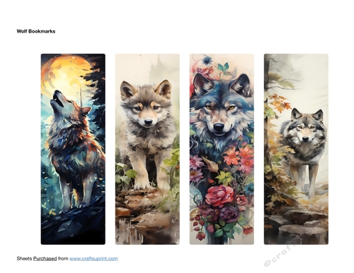 Wolf Bookmarks - CUP1280866_87117 | Craftsuprint