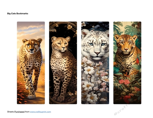 Big Cats Bookmarks - CUP1281254_87117 | Craftsuprint