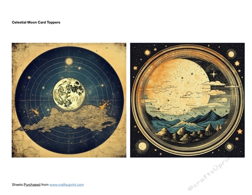 Celestial Moon Card Toppers - CUP1283684_87117 | Craftsuprint