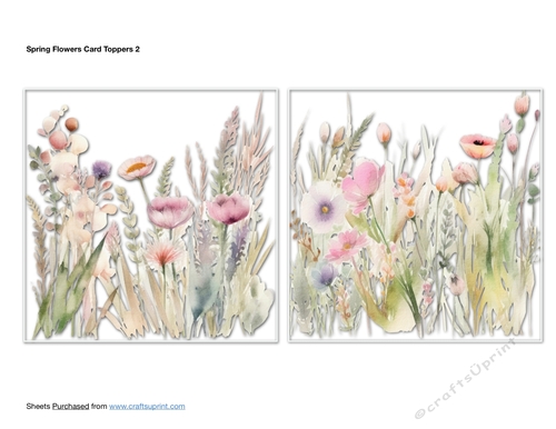 Spring Flowers Card Toppers 2 - CUP1285663_87117 | Craftsuprint