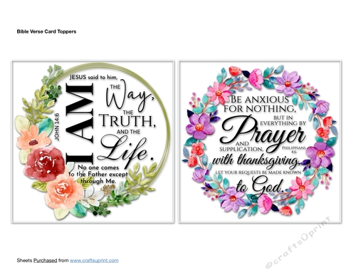 Bible Verse Card Toppers - CUP1286161_87117 | Craftsuprint