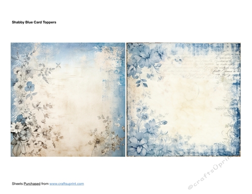 Shabby BlueCard Toppers - CUP1287934_87117 | Craftsuprint