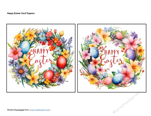 Happy Easter Card Toppers - CUP1292126_87117 | Craftsuprint
