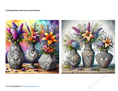 Z entangle Vases with Flowers Card Toppers - CUP1292580_87117 ...
