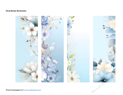 Floral Border Bookmarks - CUP1294333_87117 | Craftsuprint