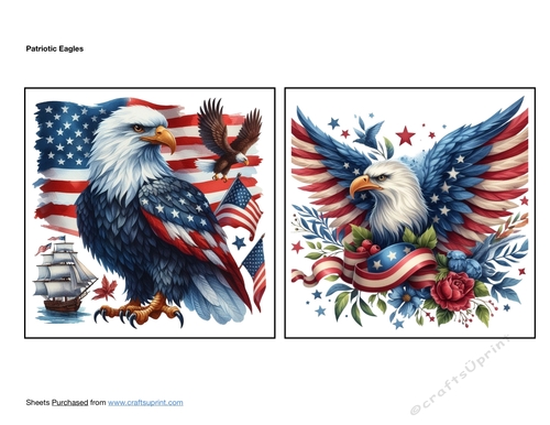 Patriotic Eagles Card Toppers - CUP1301179_87117 | Craftsuprint