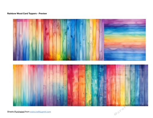 Rainbow Wood Card Toppers - CUP1302687_87117 | Craftsuprint