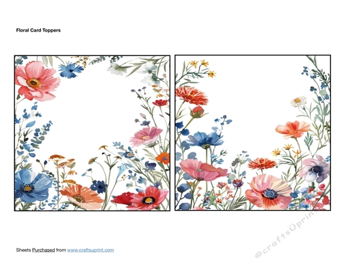 Floral Card Toppers - CUP1306992_87117 | Craftsuprint