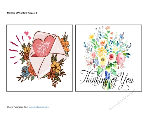 Thinking of You Card Toppers 2 - CUP1308114_87117 | Craftsuprint