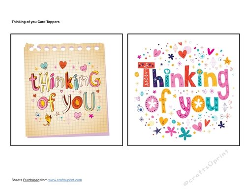 Thinking of You Card Toppers - CUP1308115_87117 | Craftsuprint
