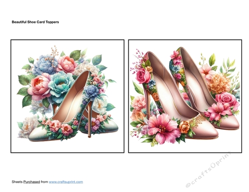 Beautiful Shoe Card Toppers - CUP1308840_87117 | Craftsuprint