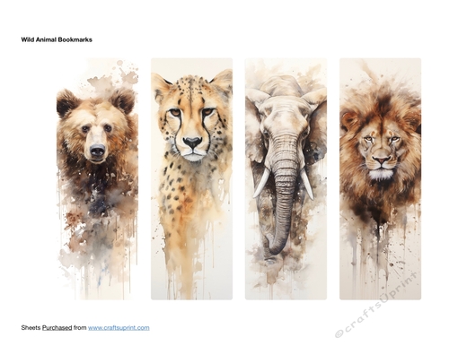 Wild Animal Bookmarks - CUP1309088_87117 | Craftsuprint