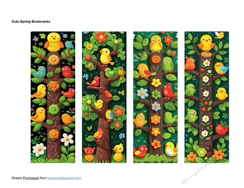 Cute Spring Bookmarks - CUP1310583_87117 | Craftsuprint