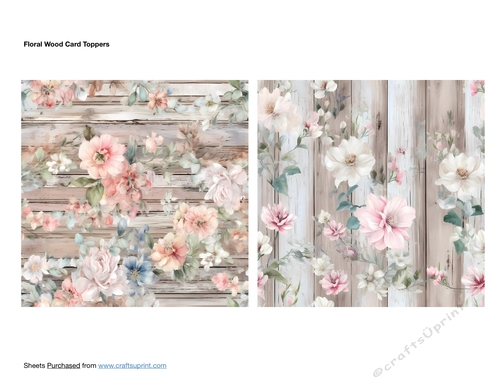 Floral Wood Card Toppers - CUP1310587_87117 | Craftsuprint