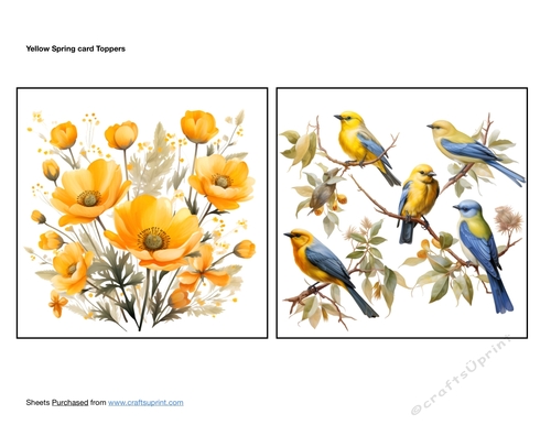 Yellow Spring card Toppers - CUP1311001_87117 | Craftsuprint