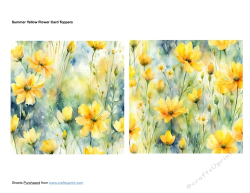 Summer Yellow Flower Card Toppers - CUP1315774_87117 | Craftsuprint