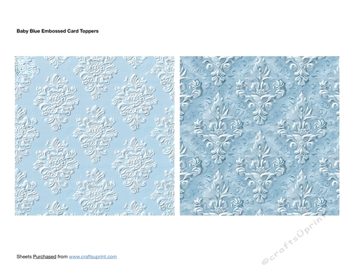 Baby Blue Embossed Card Toppers - CUP1322344_87117 | Craftsuprint