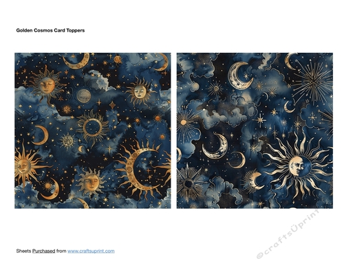 Golden Cosmos Card Toppers - CUP1323353_87117 | Craftsuprint
