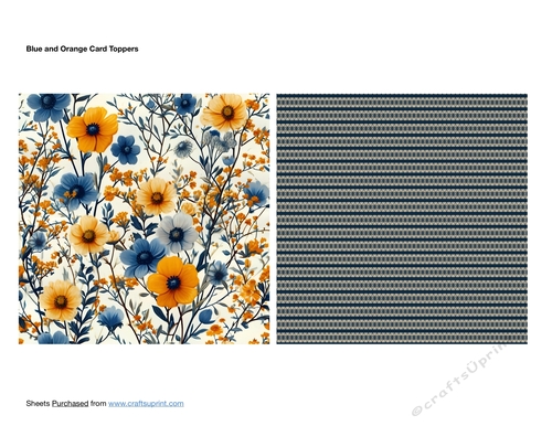 Blue and Orange Card Toppers - CUP1324885_87117 | Craftsuprint