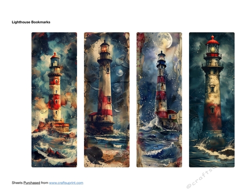 Lighthouse Bookmarks - CUP1327410_87117 | Craftsuprint