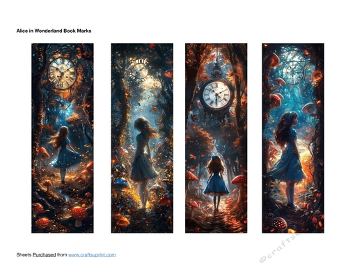 Alice in Wonderland Bookmarks - CUP1332710_87117 | Craftsuprint