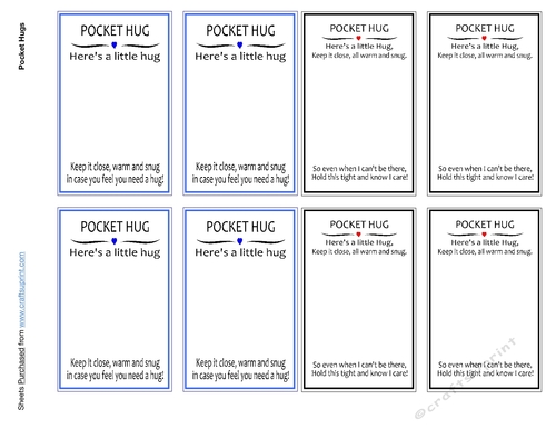 Pocket Hugs - CUP1334007_87117 | Craftsuprint