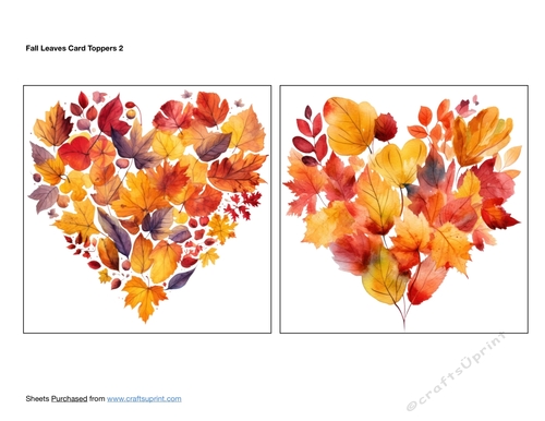 Fall Leaves Card Toppers 2 - CUP1336855_87117 | Craftsuprint