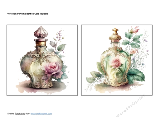 Victorian Perfume Bottles Card Toppers - CUP1336861_87117 | Craftsuprint