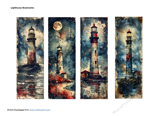 Lighthouse Bookmarks - CUP1338932_87117 | Craftsuprint