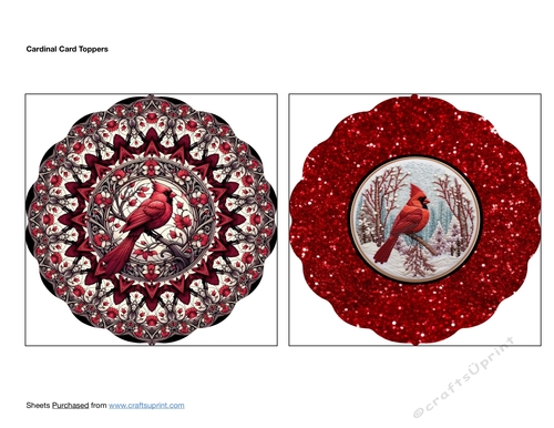 Cardinal Card Toppers - CUP1340105_87117 | Craftsuprint