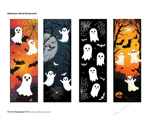Halloween Ghost Bookmarks - CUP1343936_87117 | Craftsuprint