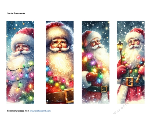 Santa Bookmarks - CUP1349484_87117 | Craftsuprint