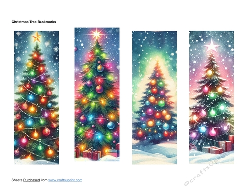 Christmas Tree Bookmarks - CUP1349485_87117 | Craftsuprint