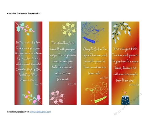 Christian Christmas Bookmarks - CUP1349805_87117 | Craftsuprint
